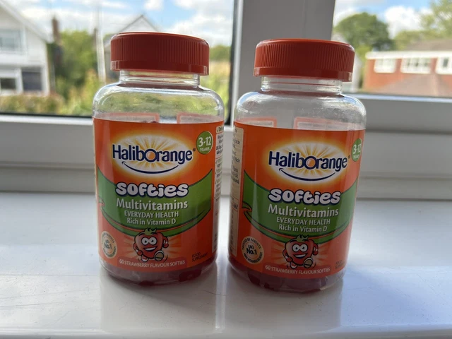 TWO X HALIBORANGE Kids Multivitamins Strawberry Softies 60 Pack (x2 ...