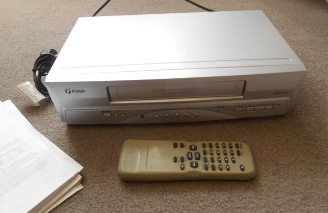 FUNAI VIDEO VHS Cassette Player Recorder with Remote. Tape Player 31B ...
