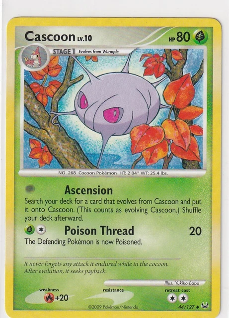 POKEMON CARTE TRADING Card Jeu Platine Numéro 44/127 Cascoon Anglais ...