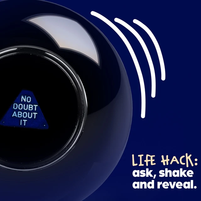 WICKED GIZMOS MAGIC 8 Ball Black Retro Fortune Telling Novelty Toy £9. ...