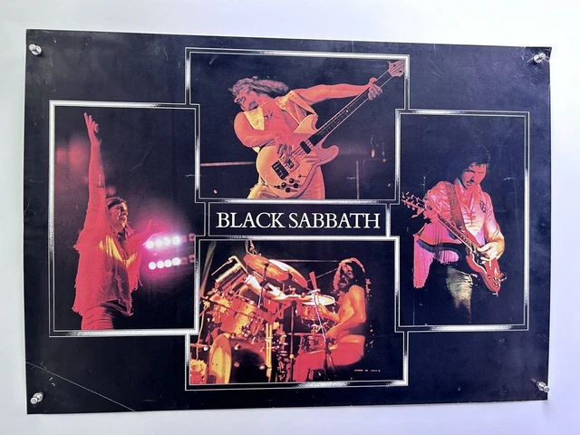 BLACK SABBATH OZZY Osbourne Affiche Bill Ward Original Vintage Environ Tôt 1980s EUR 275,54 ...