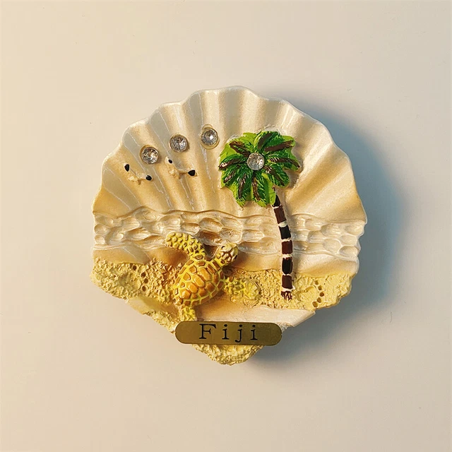 FIJI BEACH FRIDGE Magnet Refrigerator Sticker Home Decor Resin Souvenir ...