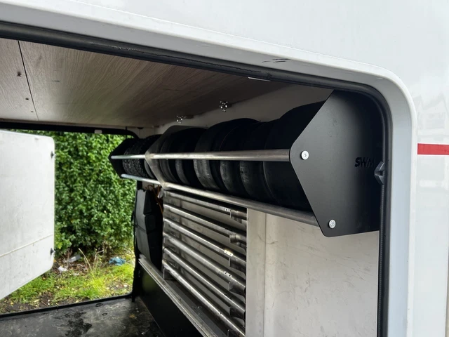 KART MOTORHOME VAN wheel Rack Storage bracket carrier Wall mounting kit ...