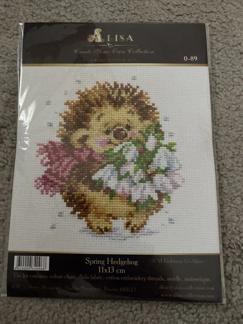 ALISA CROSS STITCH Kit SO-89 (Spring Hedgehog) £10.99 - PicClick UK