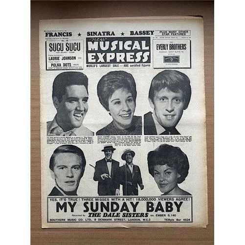 VARIOUS 1961 NME MAGAZINE OCTOBER 6 1961 - Elvis presley/helen shapiro ...