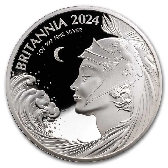 2024 GREAT BRITAIN 2 oz Silver Proof Britannia (w/ Box & COA) EUR 236 ...