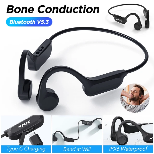 MPOW BLUETOOTH 5.3 Kopfhörer Open Ear Sport Knochenleitung Headset mit Mikrofon EUR 23,99 ...