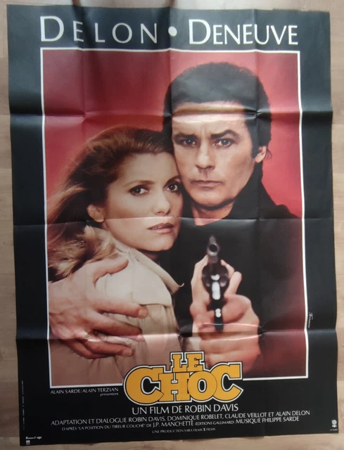AFFICHE FILM - LE CHOC Alain DELON Catherine DENEUVE 120x160cm EUR 20,00 - PicClick FR