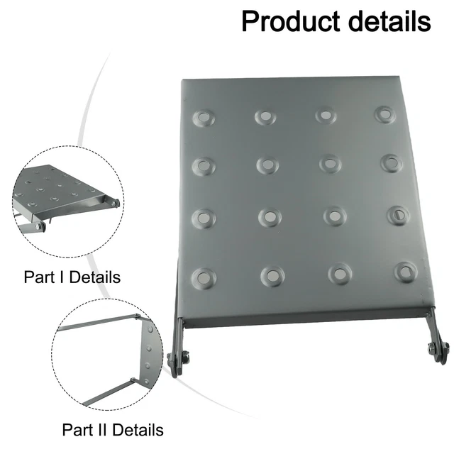 LADDER WORK PLATFORM Iron Sturdy Multiuse Stand for Indoor Outdoor Use ...