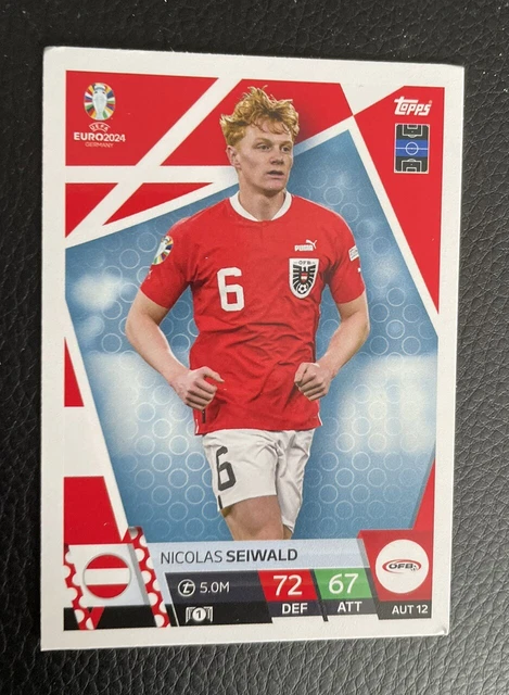 TOPPS MATCH ATTAX Euro 2024 Nicolas Seiwald Base Card Austria AUT 12 £1 ...