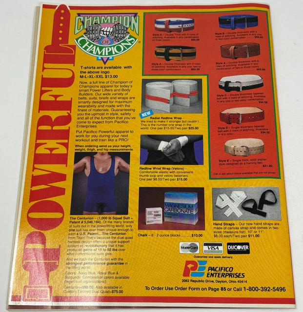 POWERLIFTING USA MAGAZINE Jan 1993 Vol 16 Issue 6 Weightlifting USA IPF ...