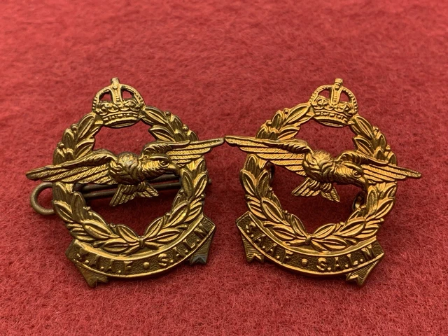 PAIR OF WW2 Original SOUTH AFRICAN AIR FORCE (SAAF) Collar Badges EUR ...