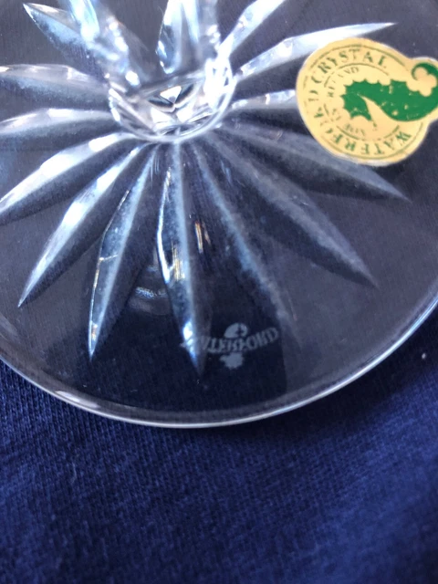 VINTAGE WATERFORD CRYSTAL LISMORE oversized wine glass 7 3/4" fine cond ...