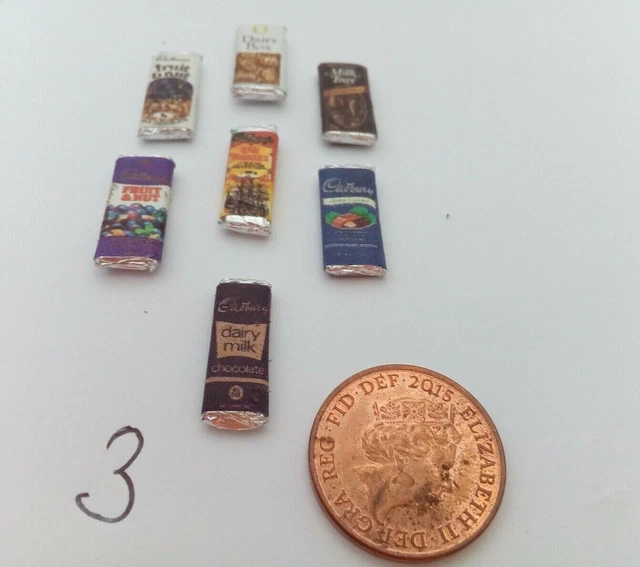 1/12 SCALE ASSORTED Sweet packets set of 7 for Dollhouse miniatures ...