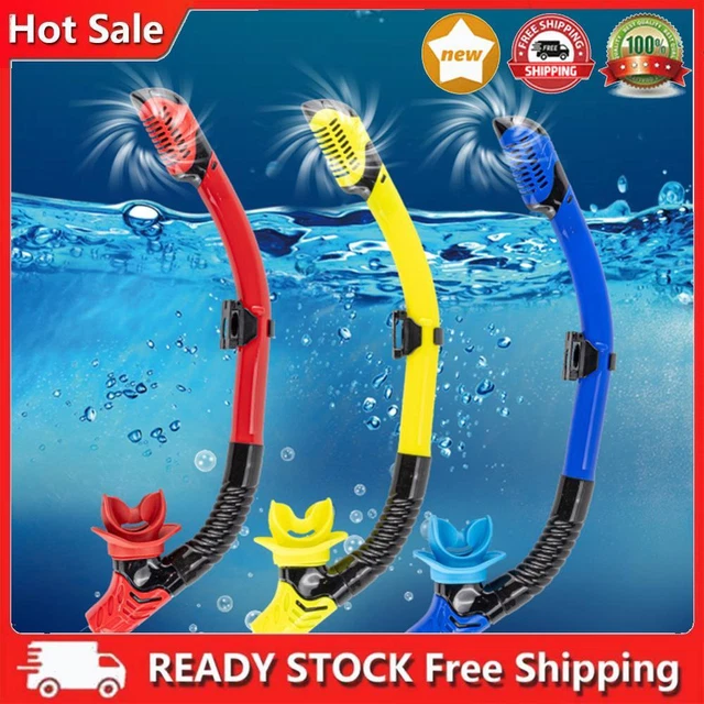 DRY SNORKEL BREATHING Tubes One-Way Purge Valve Diving Snorkel Tube for ...