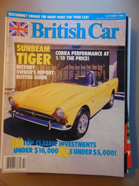 BRITISH CAR MAGAZINE October 1990 Sunbeam Tiger £5.88 - PicClick UK