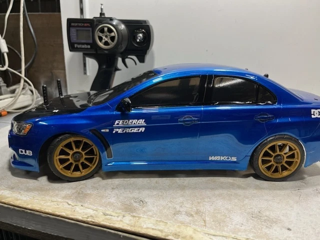 TAMIYA 1/10 ELECTRIC RC TB-03 Chassis Completed Mitsubishi Lancer ...