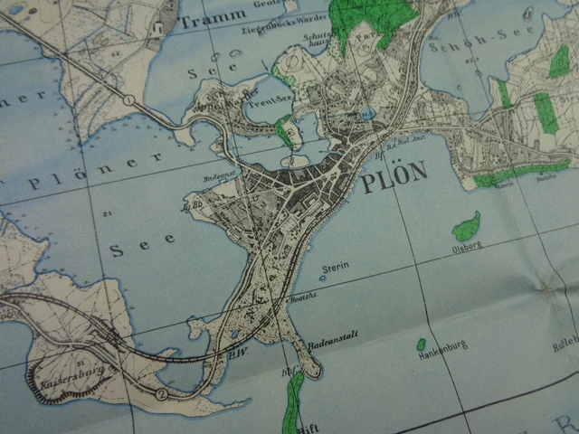 WW2 (1945) ALLIED Map of GERMANY (Plön) RARE PIECE of WW2 HISTORY ...