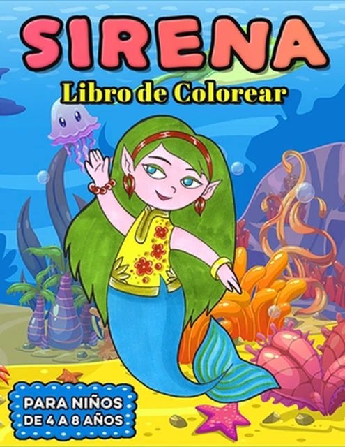 Sirena Libro De Colorear Para Nios De 4 A 8 Aos Gran Libro Para Colorear Para N Eur 2039