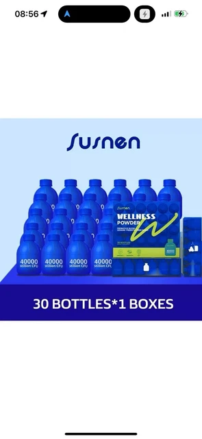 SUSNEN WELLNESS POWDER Probiotics 40000 Million CFUs,Prebiotic Fiber ...