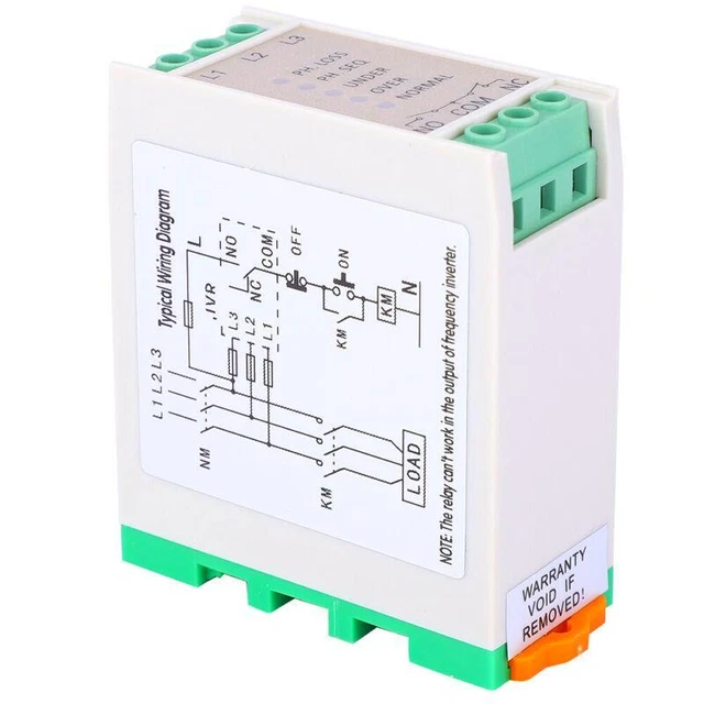 3-PHASE POWER MONITOR Relay 440VAC Over/Undervoltage Fault Phase - EUR ...