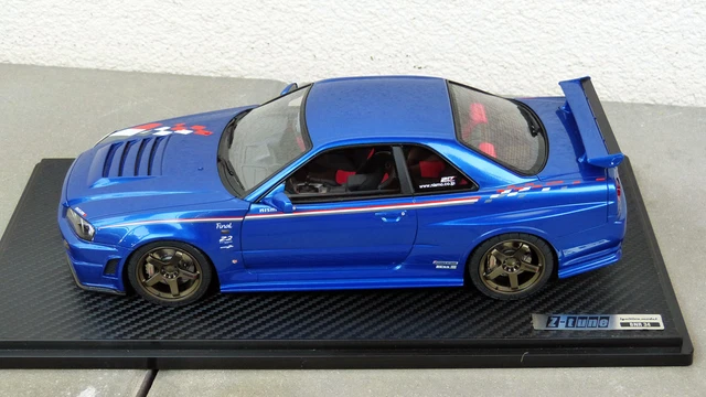 1/18 HPI IGNITION Model Nissan GT-R R34 Nismo Z tune Bayside Blue Z-tune IG0010 EUR 780,00 ...