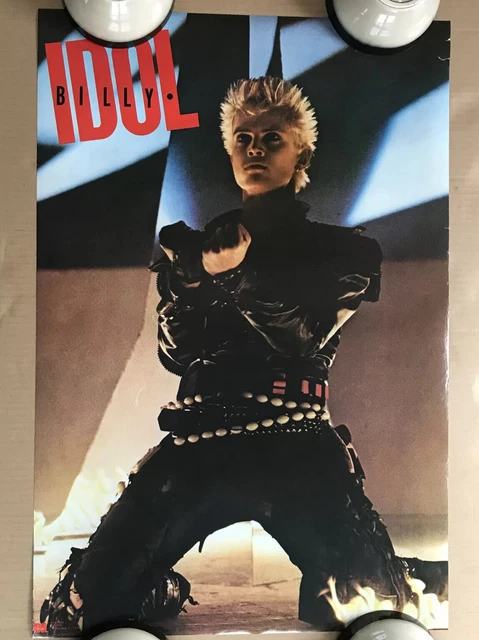 VINTAGE ORIGINAL 1980S Billy Idol On Stage Poster 1984 Music ...