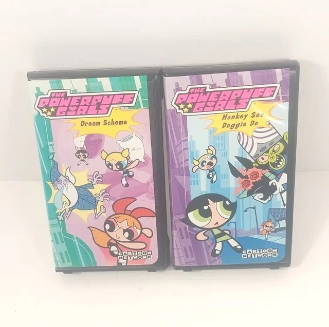 THE POWERPUFF GIRLS, Cartoon Network VHS LOT Dream Scheme & Monkey See ...