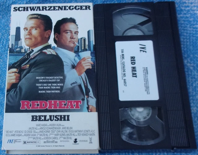 RED HEAT VHS Video 1988 Movie Arnold Schwarzenegger James Belushi ...