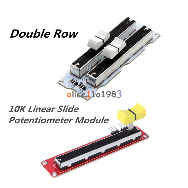 10K DOUBLE/SINGLE LINEAR Slide Potentiometer Module Arduino Electronic ...