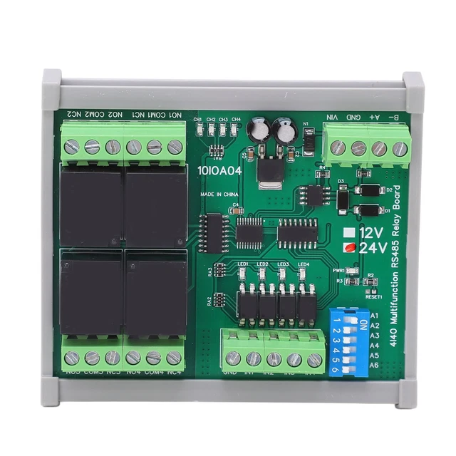 RS485 RELAY MODULE 4 Channel RTU PCB Board With Housing Industrial ...