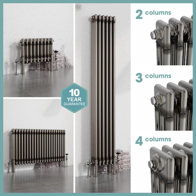 TRADITIONAL 2 3 4 Column Raw Metal Radiator Horizontal Vertical Cast ...