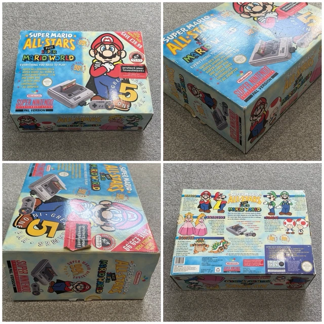 SUPER NINTENDO GAMES Console System - Mario All Stars & Mario World ...