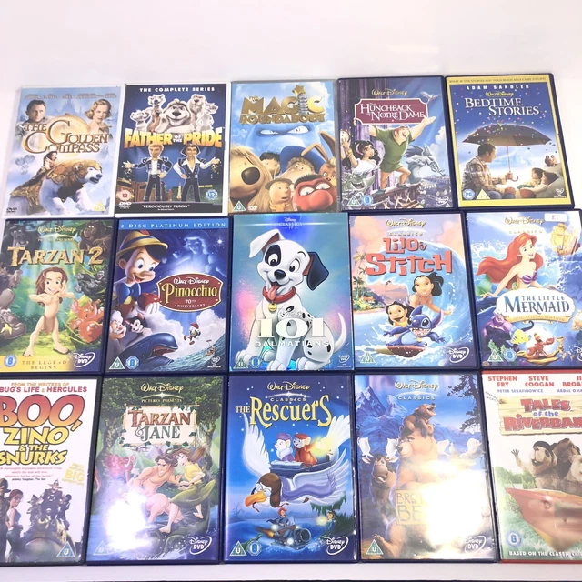 15 DISNEY DVD Bundle Including Classics - Pinocchio Tarzan Dalmatian ...