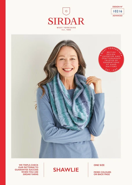 SIRDAR 10216 KNITTING Pattern Womens Cable and Moss Stitch Snood in ...