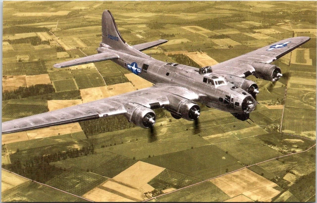 POSTCARD MILITARY AIRCRAFT WWII B-17 Flying Fortress Bombing Raids B113 ...