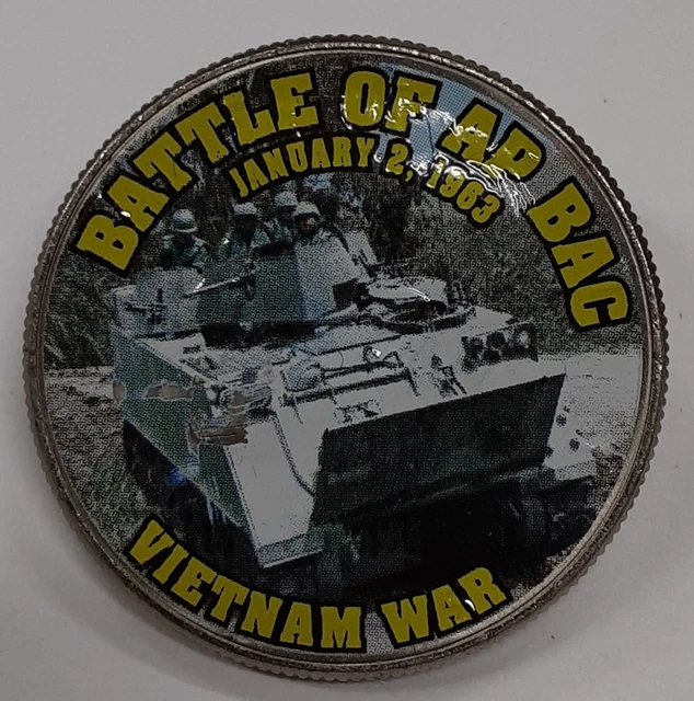 BATTLE OF AP Bac Vietnam War 1963 Colorized 2015-D Kennedy Half Dollar ...