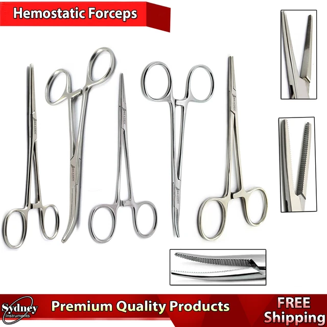 HEMOSTATIC CLAMP LOCKING Artery Forceps Surgical Suture Pliers Needle ...