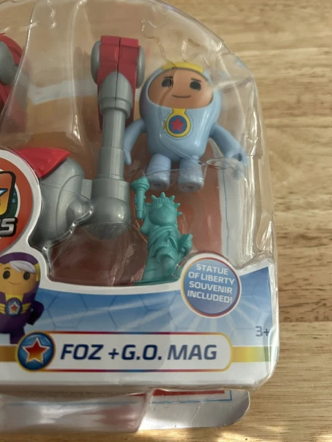 NEW CBEEBIES GO Jetters G.O mag Click On Backpack Set + Foz Statue of ...