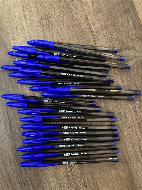 BIC CRISTAL 1.6MM BOLD / LARGE Blue Ballpoint Pens, BIC NO : 880656 ( 25 PENS ) £16.25 - PicClick UK