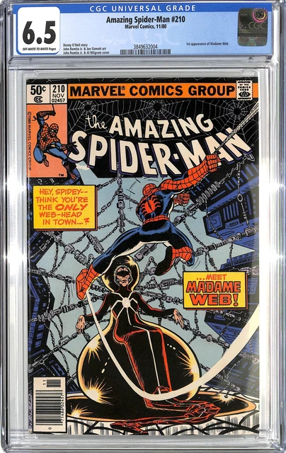 AMAZING SPIDER-MAN #210 Marvel Comics 11/80 CGC 6.5 Madame Webb 1st ...