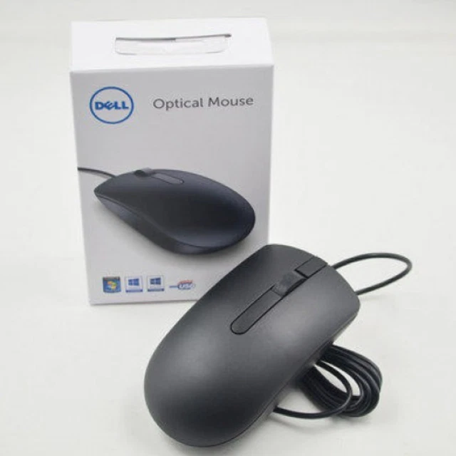 BRAND NEW GENUINE DELL Mouse Wired USB MS116 BLACK £6.89 - PicClick UK