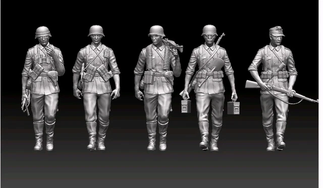 WW2 GERMAN SOLDIERS Full Set Soldiers 1/35th Resin Printed £18.00 ...