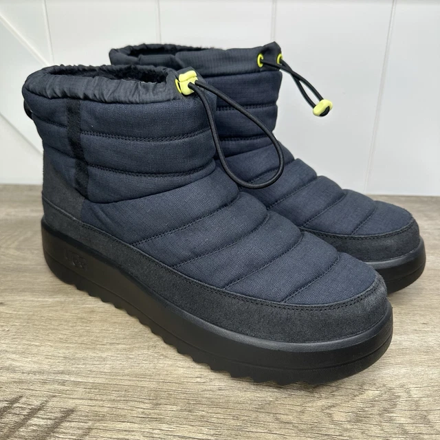 NEW! UGG SZ 15 Maxxer Mini Navy Blue/Black Winter Boots Sheepskin Lined ...