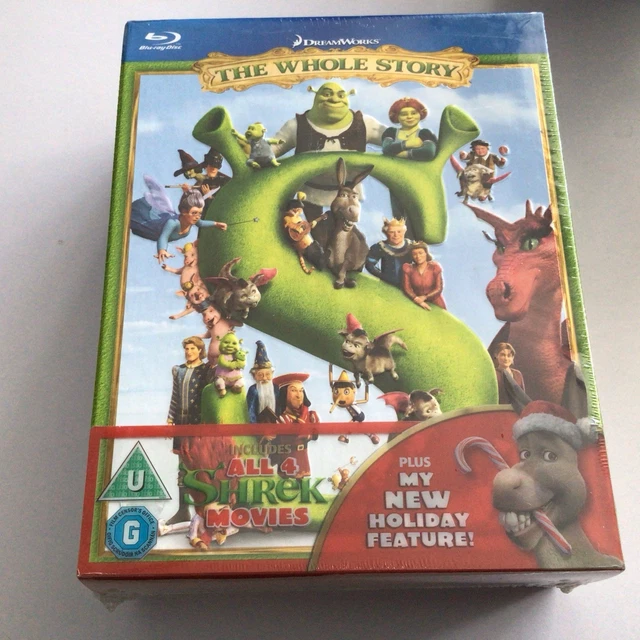 SHREK THE WHOLE Story Ltd Original Embossed Box Blu-ray 4 DISC SEALED ...