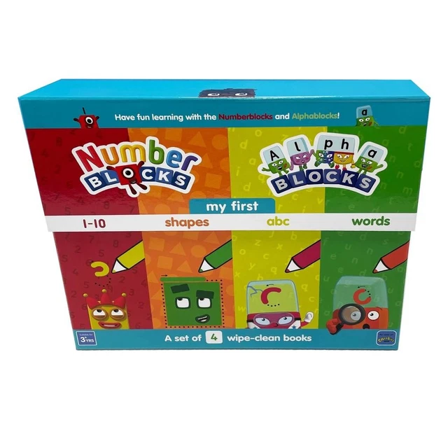 NUMBERBLOCKS AND ALPHABLOCKS: My First Numbers and Letters Set (4 wipe ...