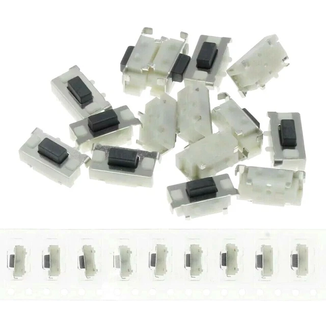 X 10 PEZZI Micro INTERRUTTORE Tasto POWER ON/OFF 3x6x3.5mm Pulsante ...