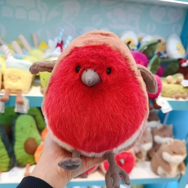 JELLYCAT PLUM ROBIN Winter Bird Plush Toy NWT & Dust Bag Snow Angel ...