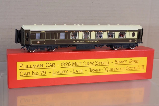 COMET KIT BUILT 1928 LNER QUEEN of SCOTS PULLMAN BRAKE 3rd COACH CAR No ...
