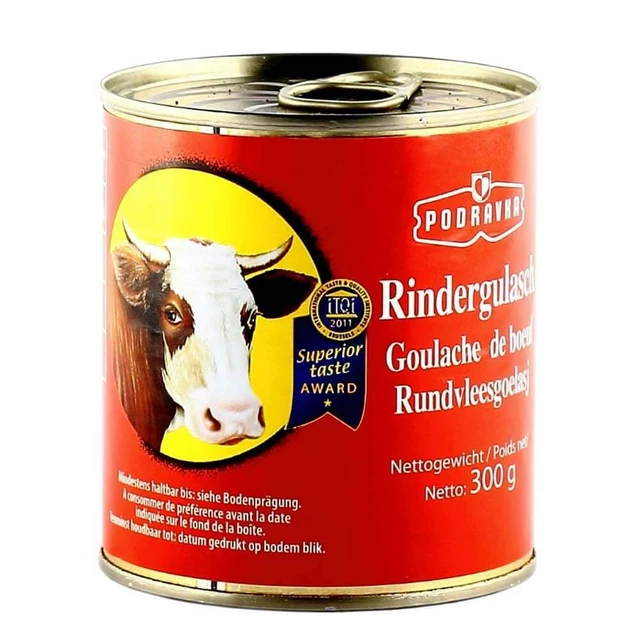 (EUR 9,63/KG) PODRAVKA Rindergulasch Kroatien Govedi gulas 300g EUR 2 ...